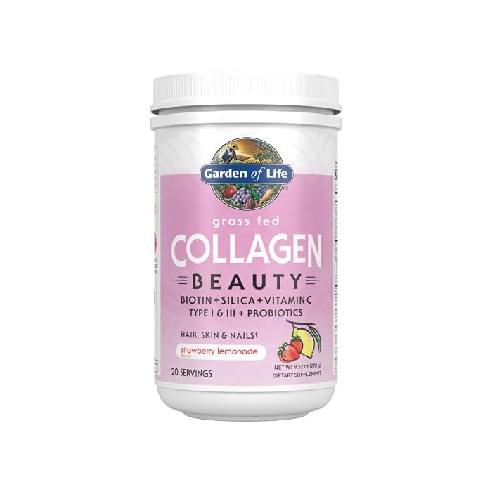 Buy Garden of Life Grass Fed Collagen Beauty - Strawberry Lemonade, 20 ...