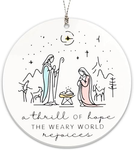 Nativity Scene Christmas Ornaments 2026, O Holy Night Silent Birth of ...