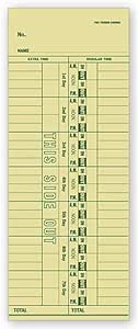 Amazon.com : ABC Weekly Time Card Preprinted, 3.5 x 9 inches (3000 ...