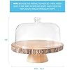 Amazon.com | Ellvan Wooden Cake Stand with Acrylic Dome Lid 6 in 1 ...