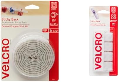 Amazon.com : VELCRO Brand 5 Ft x 3/4 in | White Tape Roll with Adhesive ...