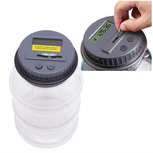 Electronic Digital Coin Counter Automatic Money Counting Jar Saving ...