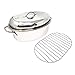 Amazon.com: Stainless Steel Oval Lidded Roaster Pan Extra Large ...