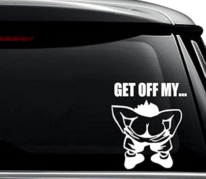 Amazon.com: Get Off My Ass Tailgaters Decal Sticker For Use On Laptop ...