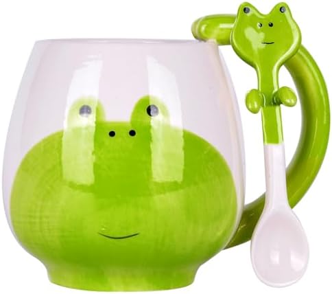 Amazon.com: Burton Frog Coffee Mug with Gift Box, Green Porcelain ...
