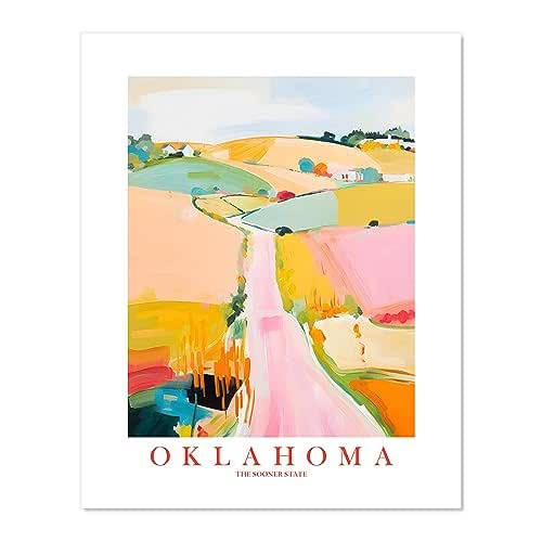 Amazon.com: Oklahoma Sooner State Travel Poster Souvenir OK Wall Art ...