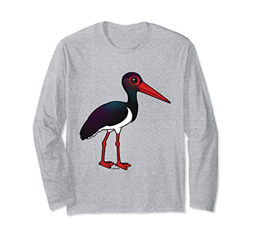 Cute Black Stork by Birdorable