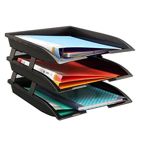 Solo Paper & File Tray - 3 Extra-Large Compartments, Tuff Built Desk ...