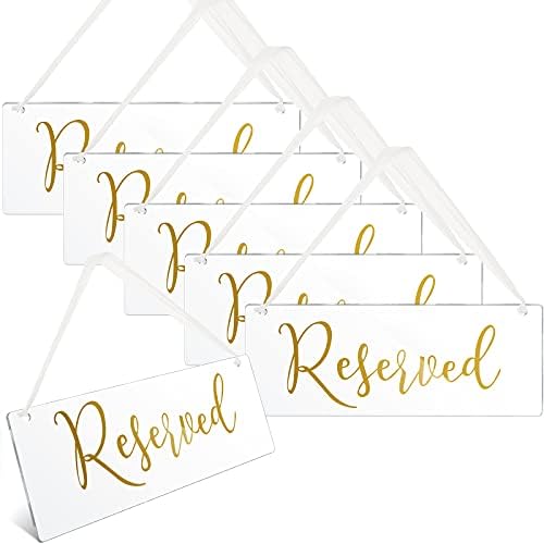 Amazon.com: Amyhill Wood Sign, 6 Pieces Reserved Unfinished Wedding ...