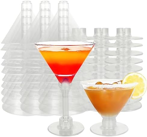 Potchen 100 Pcs Plastic Champagne Party Glasses 5 oz Clear Disposable ...