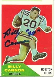 Billy Cannon LSU Oilers Autographed 1960 Fleer #66 Rookie Card EX+/EXMT ...