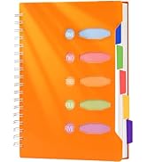 Amazon.com : Hardcover Spiral Notebook with Tabs 7"x10" Large Spiral ...