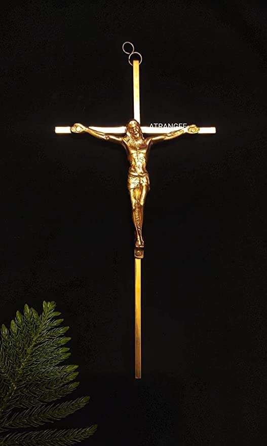 Buy Bystreet artisans Pure Brass Jesus Cross Jesus Christ Wall Decor ...