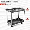 Amazon.com: IRONMAX 2 Tier Tool Cart with Wheels, Heavy Duty Rolling Service Push Cart with 3.5 ...