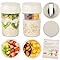 Amazon.com: SOLIGT 2 Pack Overnight Oats Containers with Lids, Folding Spoons and Divided ...