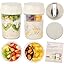 Amazon.com: SOLIGT 2 Pack Overnight Oats Containers with Lids, Folding Spoons and Divided ...