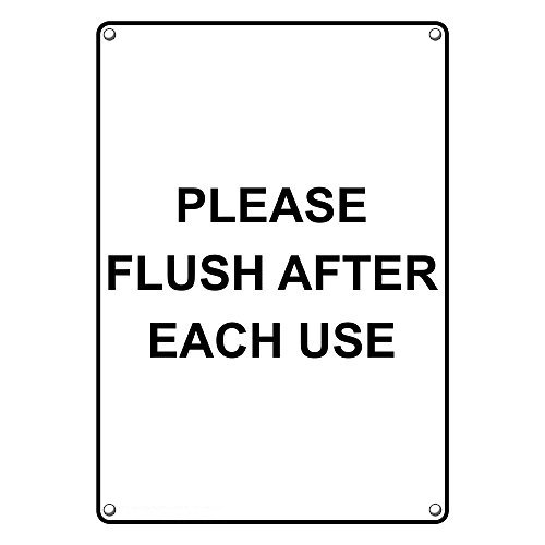 Amazon.com: Weatherproof Plastic Vertical Please Flush After Each Use ...