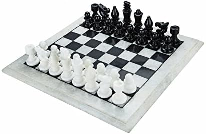 White Marble Chess Board with Marble goti 12 inch : Amazon.in: Toys & Games