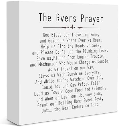 Amazon.com: Camping Decor Funny Camping Sign Rustic The RVers Prayer ...