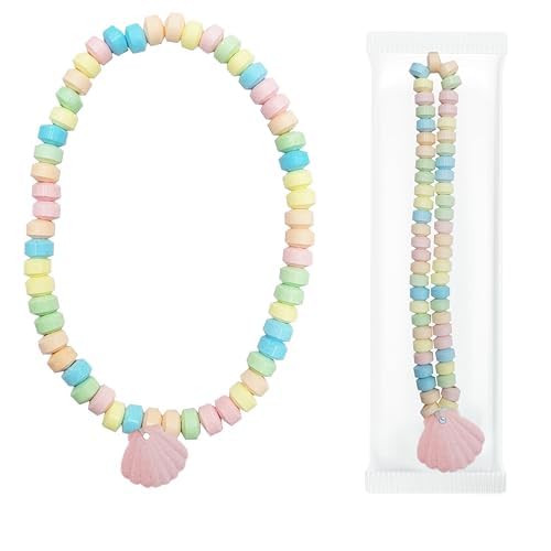 Amazon.com : Fruidles Sea Shell Candy Necklace, Stretchable Multicolor ...