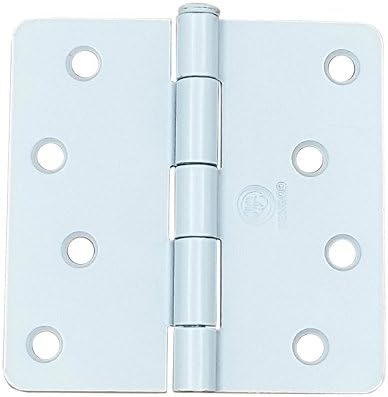 Penrod Door Hinges - White Prime - 4 inch with 1/4 inch radius - 2 Pack ...