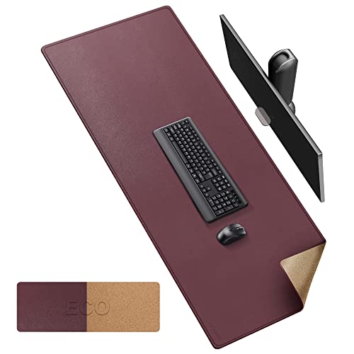 Snapklik.com : MAIDERN Cork & Leather Desk Pad, 63 X 23.6 Large XXL ...