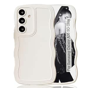 KC Back Cover for Samsung Galaxy A35 5G - Curly Wave Design Shape Shockproof Bumper Soft ...