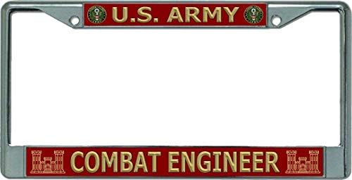 Amazon.com: U.S. Army Combat Engineer Chrome License Plate Frame ...