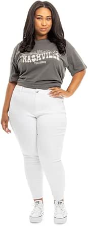 1822 Denim Butter High-Rise Ankle Skinny Jeans Plus Size 28" with ...