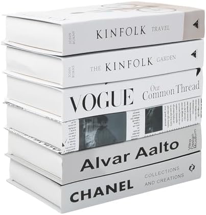 6 Pcs Fashion Decorative Books - Hardcover Modern Fake Prop Book Décor ...