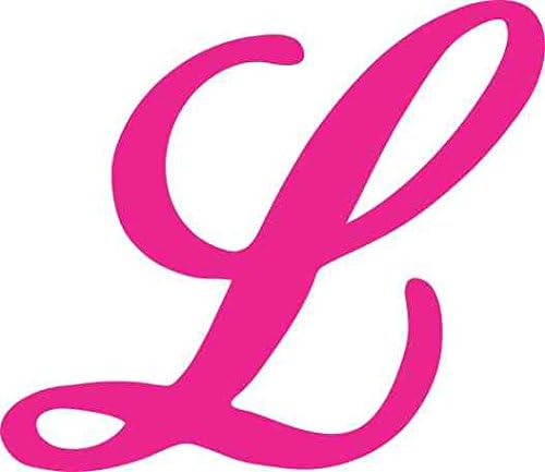 Amazon.com: StickerTalk Cursive L Monogram Vinyl Sticker, 3.25 inches ...