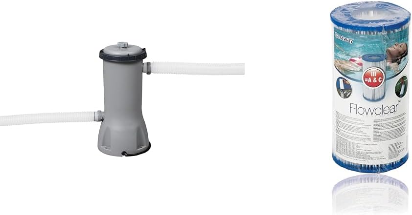 Amazon.com : Bestway Flowclear 1000gal Filter Pump and Type III/AC ...