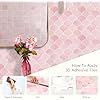 HOMEART Pink Peel and Stick Backsplash Fish Scale Tile, Removable ...