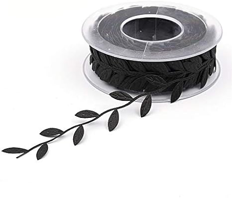Amazon.com: Kubert Black Leaves Leaf Ribbon Trim Rope - 16 Yards - for ...