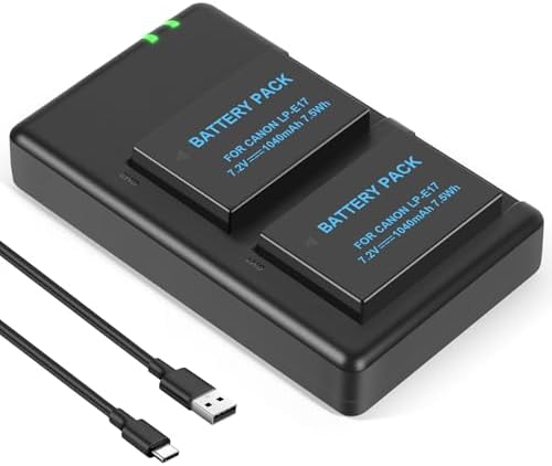 Amazon.com: Mliepow LP-E17 Battery (2-Pack) and Dual USB Charger for ...