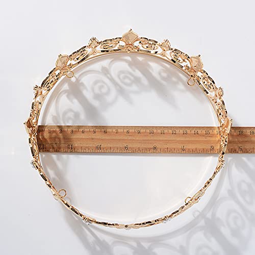 Snapklik.com : King Crown For Men, Full Round Gold Crown, Metal Royal ...