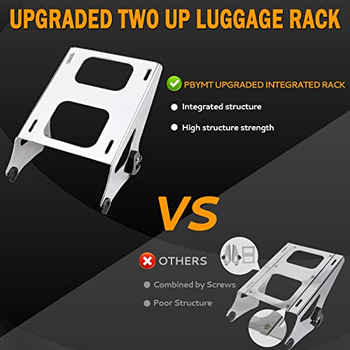 Snapklik.com : Chrome Detachable Luggage Rack Two Up Tour Pack Pak ...