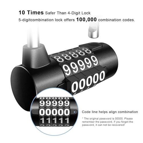 Code Padlock, Large 5 Digit Outdoor Waterproof Resettable Combination ...