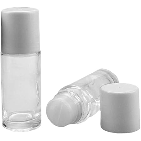 Amazon.com: 2Pcs 30ml/1oz Clear Glass Deodorant Roller Bottle with ...