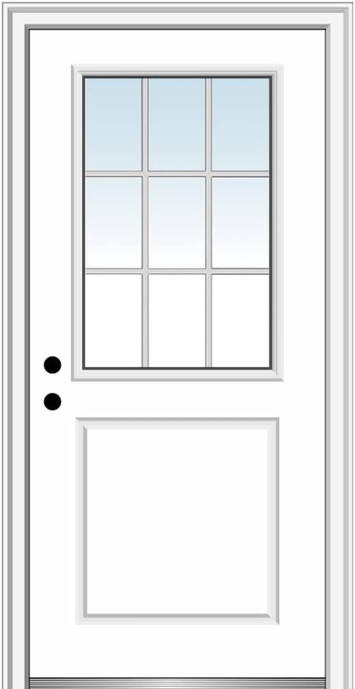 National Door Company, Right-Hand Inswing, Primed Fiberglass Smooth, 1/ ...