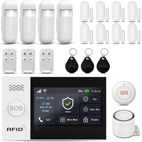 Amazon.com : Touch Screen Alarm System for Whole House Security, WiFi ...