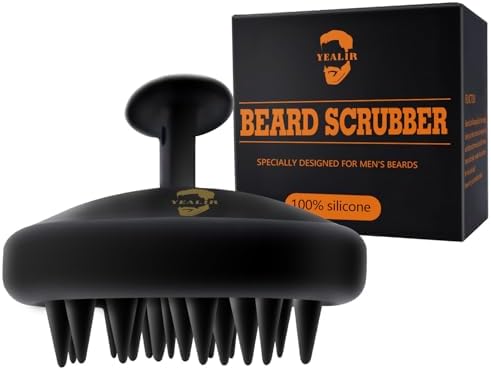 Amazon.com : Beard Brush for Men, Silicone Beard Scrubber, Deep Cleans ...