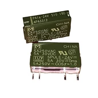 Relé 20 piezas PA1a-24V APA3312 PA1a-24VDC 5A 250VDC 4PIN : Amazon.com ...