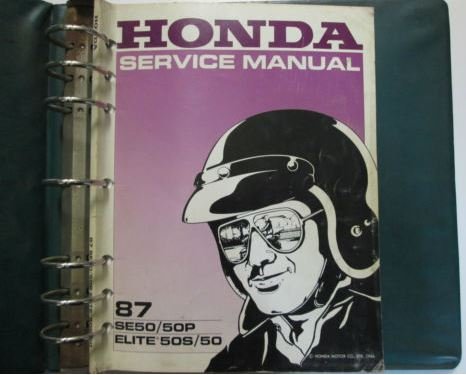 1987 Honda SE50 50P Elite 50S 50 Service Repair Shop Manual FACTORY OEM ...