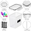 Queta 15Pcs Airtight Food Storage Container Set Plastic Kitchen ...