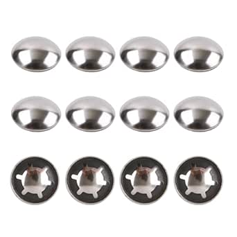 Vagocom 12Pcs Spring Steel Push On Pushnut Caps - 5/8" Axle Fasteners ...