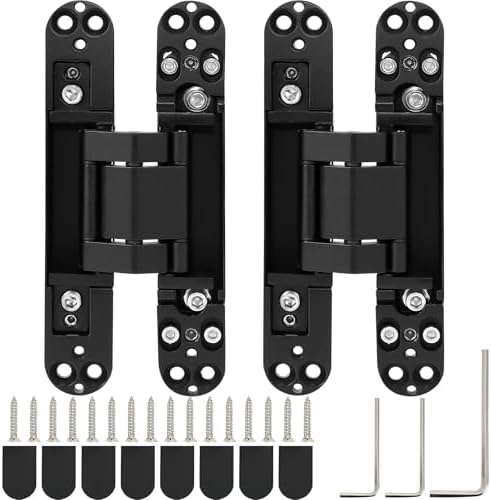 2 Pack 6 inch Hidden Door Hinges Invisible Hinge Concealed Hinges ...