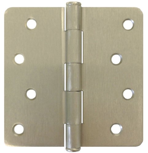 9 PCS Satin Nickel 4" X 4" 1/4 Radius Exterior Door Hinges - Amazon.com