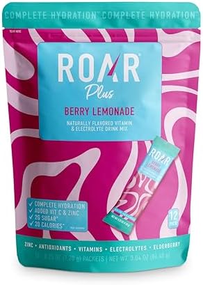 Amazon.com: Roar Complete Hydration Powder Plus - Hydration Packets ...