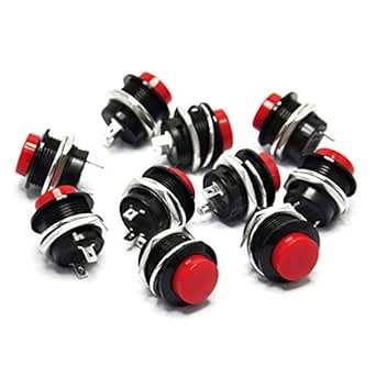 Amazon.com: Gikfun 2 Pin 16mm R13-507 Reset Button Switch Button No ...